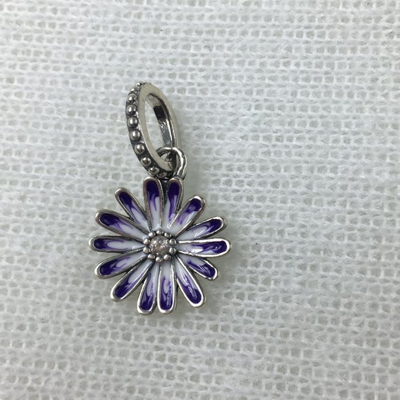 Pandora | Jewelry | Authentic Pandora Purple Daisy Dangle Charm | Poshmark